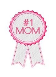 Number 1 Mom Ribbon Embroidery Design | EmbroideryDesigns.com