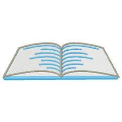 Open Book Embroidery Design | EmbroideryDesigns.com