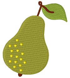 Harvest Pear Embroidery Design | EmbroideryDesigns.com