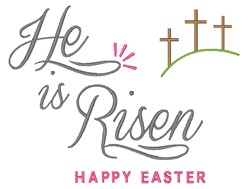 Religious Happy Easter Embroidery Design | EmbroideryDesigns.com