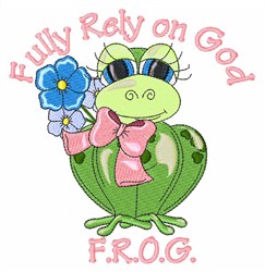 Religious FROG Embroidery Design | EmbroideryDesigns.com