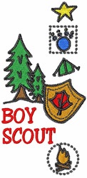 Boy Scout Embroidery Design | EmbroideryDesigns.com