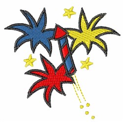 Fireworks Embroidery Design | EmbroideryDesigns.com