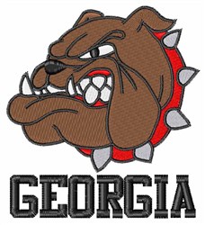 Georgia Bulldog Embroidery Design | EmbroideryDesigns.com