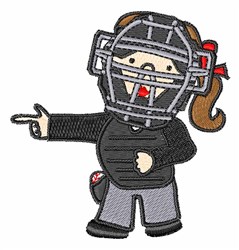 Girl Umpire Embroidery Design | EmbroideryDesigns.com
