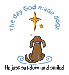 God Made Dogs Embroidery Design | EmbroideryDesigns.com