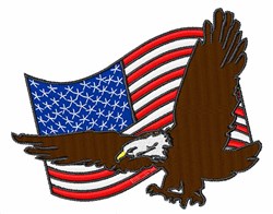 Eagle Flag Embroidery Design | EmbroideryDesigns.com