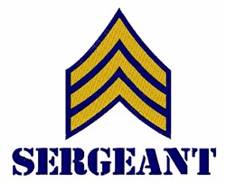 Sergeant Embroidery Design | EmbroideryDesigns.com