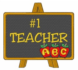 1 Teacher Blackboard Embroidery Design | EmbroideryDesigns.com