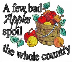 A Few Bad Apples Embroidery Design | EmbroideryDesigns.com