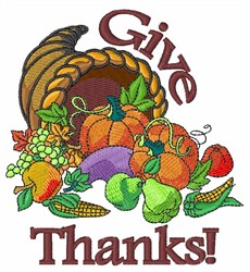 Give Thanks Embroidery Design | EmbroideryDesigns.com