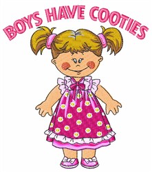 Boys Have Cooties Embroidery Design | EmbroideryDesigns.com