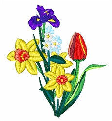 Flower Garden Embroidery Design | EmbroideryDesigns.com