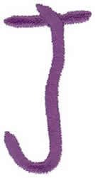 Handwritten J Embroidery Design | EmbroideryDesigns.com
