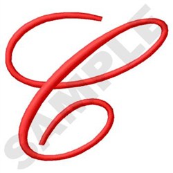 English Lg. Upper C Embroidery Design | EmbroideryDesigns.com