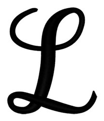 Script Letter L Embroidery Design | EmbroideryDesigns.com