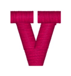 .50 Block Letter V Embroidery Design | EmbroideryDesigns.com