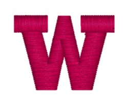 .50 Block Letter W Embroidery Design | EmbroideryDesigns.com