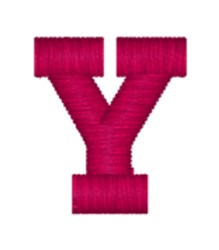 .50 Block Letter Y Embroidery Design | EmbroideryDesigns.com