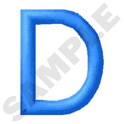 Upper Case D Embroidery Design | EmbroideryDesigns.com