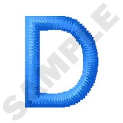 Upper Case D Embroidery Design | EmbroideryDesigns.com