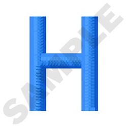 Upper Case H Embroidery Design | EmbroideryDesigns.com