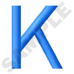 Upper Case K Embroidery Design | EmbroideryDesigns.com