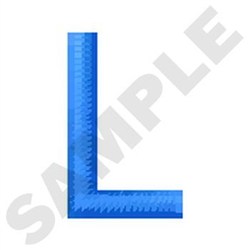 Upper Case L Embroidery Design | EmbroideryDesigns.com