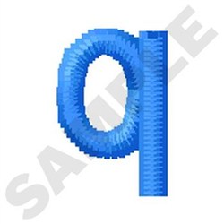 Lower Case Q Embroidery Design | EmbroideryDesigns.com