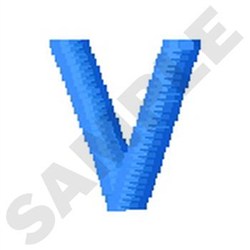 Lower Case V Embroidery Design | EmbroideryDesigns.com