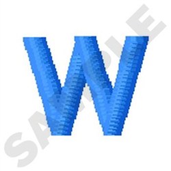 Lower Case W Embroidery Design | EmbroideryDesigns.com