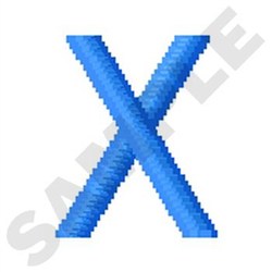 Upper Case X Embroidery Design | EmbroideryDesigns.com