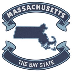 Massachusetts Nickname Embroidery Design | EmbroideryDesigns.com
