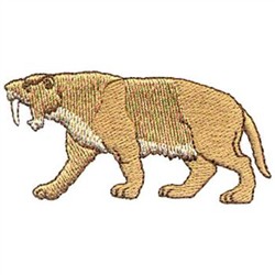 Sabre Tooth Tiger Embroidery Design | EmbroideryDesigns.com