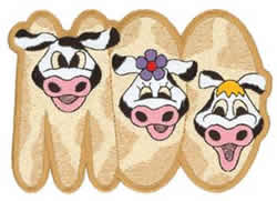 Moo Cows Embroidery Design | EmbroideryDesigns.com