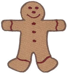 Gingerbread Boy Embroidery Design | EmbroideryDesigns.com