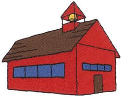 Schoolhouse Embroidery Design | EmbroideryDesigns.com