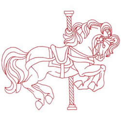Carousel Horse Embroidery Design | EmbroideryDesigns.com