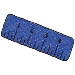 Ruler Embroidery Design | EmbroideryDesigns.com