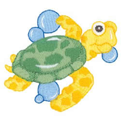 Sea Turtle Embroidery Design | EmbroideryDesigns.com