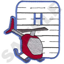 H Is For Helicopter Embroidery Design | EmbroideryDesigns.com