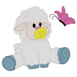 Baby Lamb Embroidery Design | EmbroideryDesigns.com