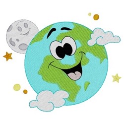 Earth Embroidery Design | EmbroideryDesigns.com