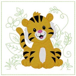 Baby Tiger Embroidery Design | EmbroideryDesigns.com