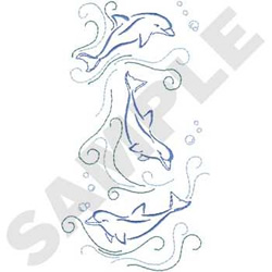 Dolphins Embroidery Design | EmbroideryDesigns.com