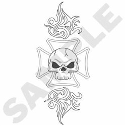 Iron Cross Outline Embroidery Design | EmbroideryDesigns.com