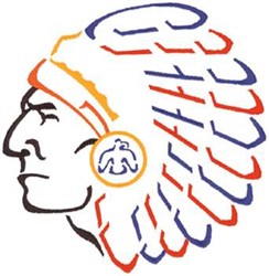 Indian Chief Outline Embroidery Design | EmbroideryDesigns.com