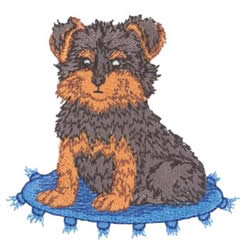 Yorkie Embroidery Design | EmbroideryDesigns.com