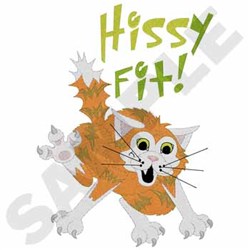Cat Hissy Fit Embroidery Design | EmbroideryDesigns.com