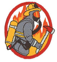 Firefighter Embroidery Design | EmbroideryDesigns.com